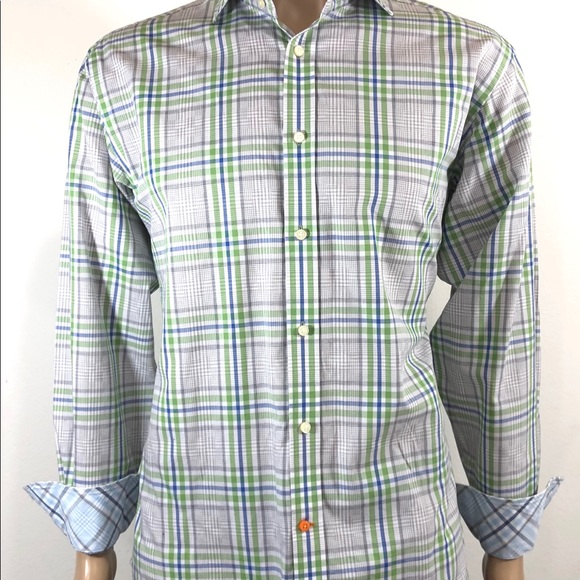 Thomas Dean | Shirts | Thomas Dean Mens Shirt Sz M Classic Fit Long ...